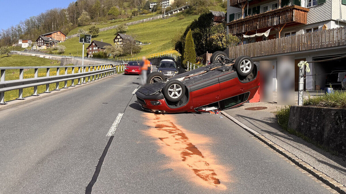 Auto landet auf dem Dach - streetlife.ch